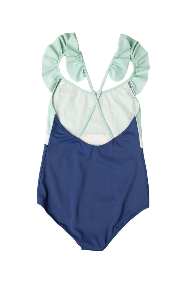 Coco One Piece Swimsuit Spaceblue and mint - Folpetto