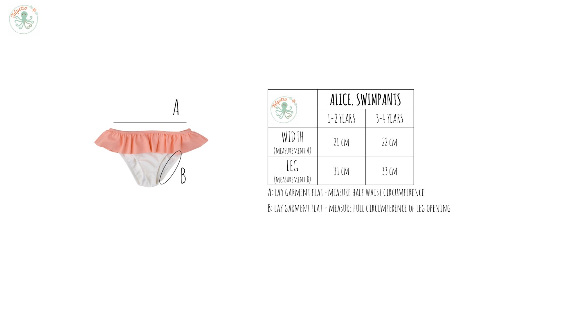 Alice Swim Pants - Peach Pink | Folpetto